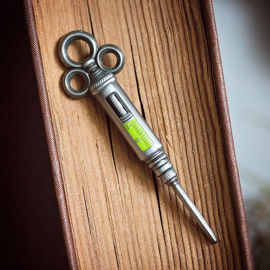 Vintage Medical Syringe Lapel Pin Silver Plated Enamel Pin | Etsy