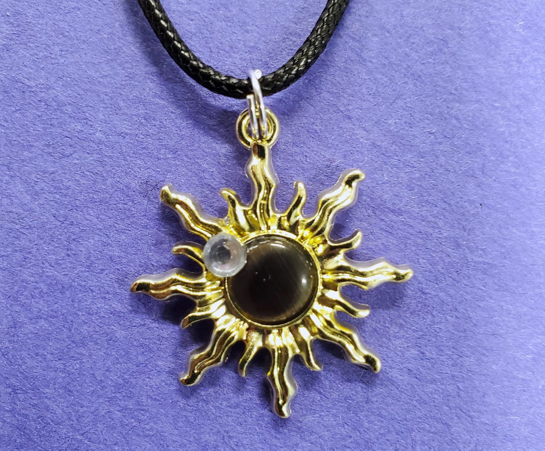 Solar Eclipse Pendant Necklace [earrings Sold Separately] | Total Eclipse | Totality | Dimond ...