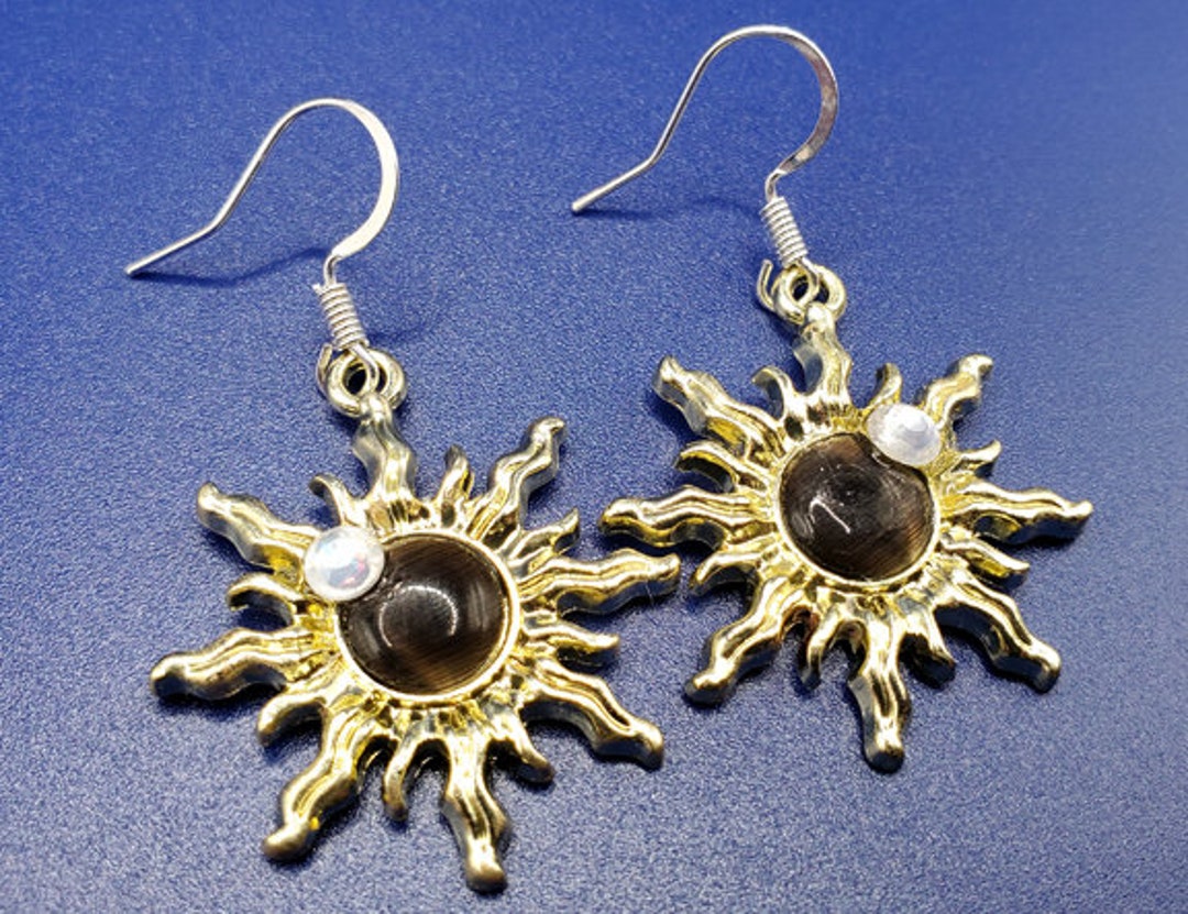Solar Eclipse Earrings [pendant Necklace Sold Separately] | Total Eclipse | Totality | Dimond ...