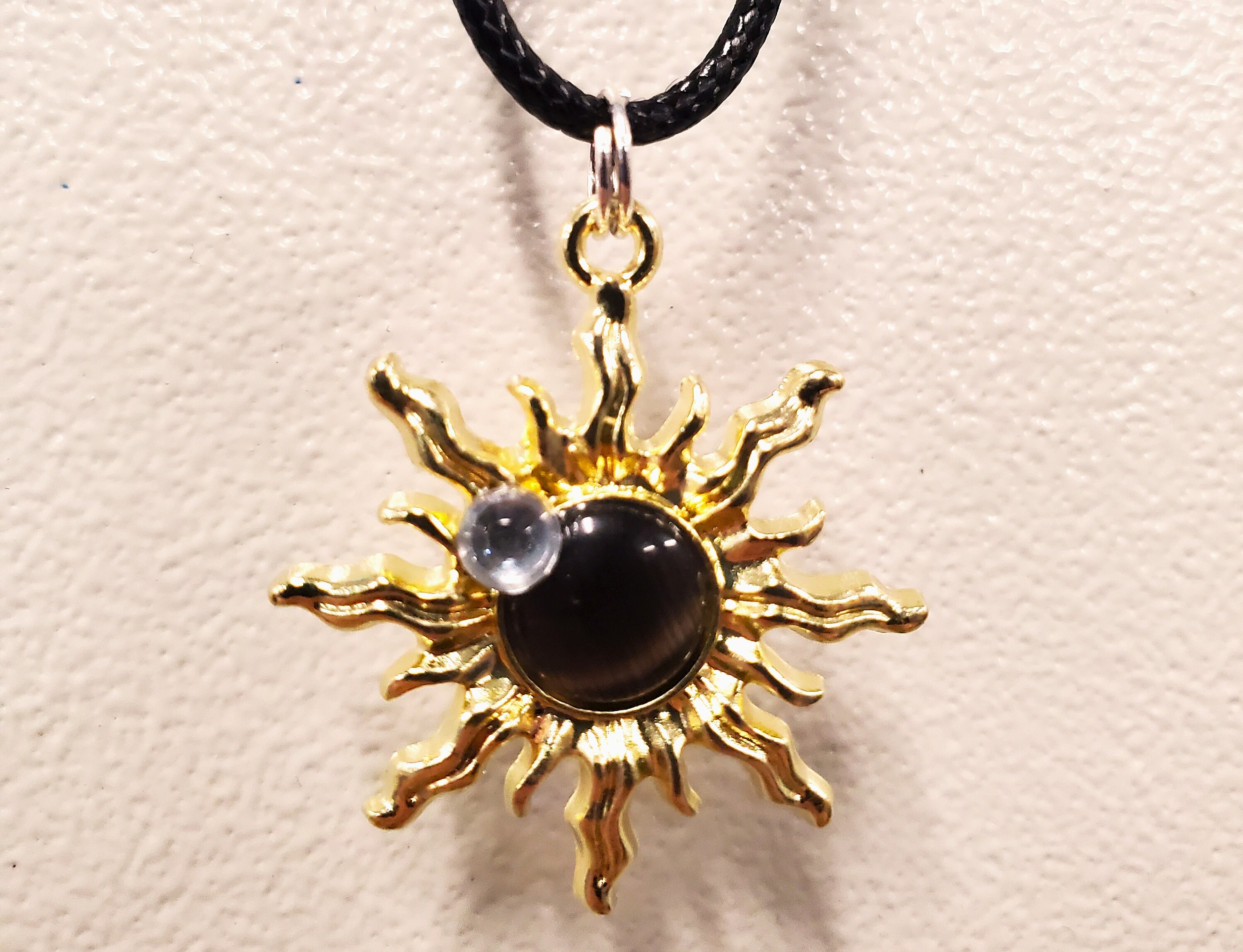 Solar Eclipse Pendant Necklace earrings Sold Separately Total Eclipse Totality Dimond Ring ...