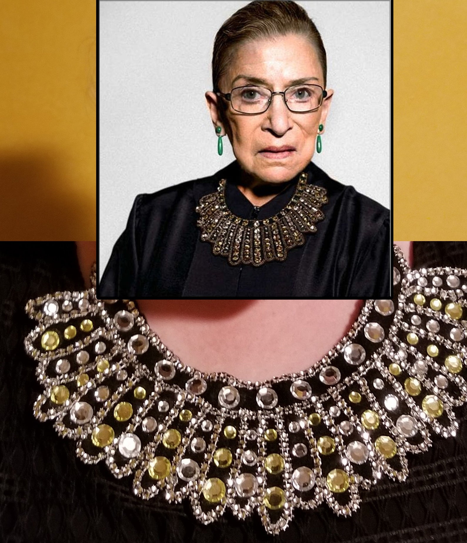 Ruth Bader Ginsburg (notorious RBG) Dissent Collar Necklace | Last ...