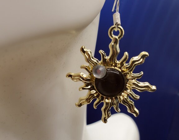 Solar Eclipse Earrings [pendant Necklace Sold Separately] | Total Eclipse | Totality | Dimond ...