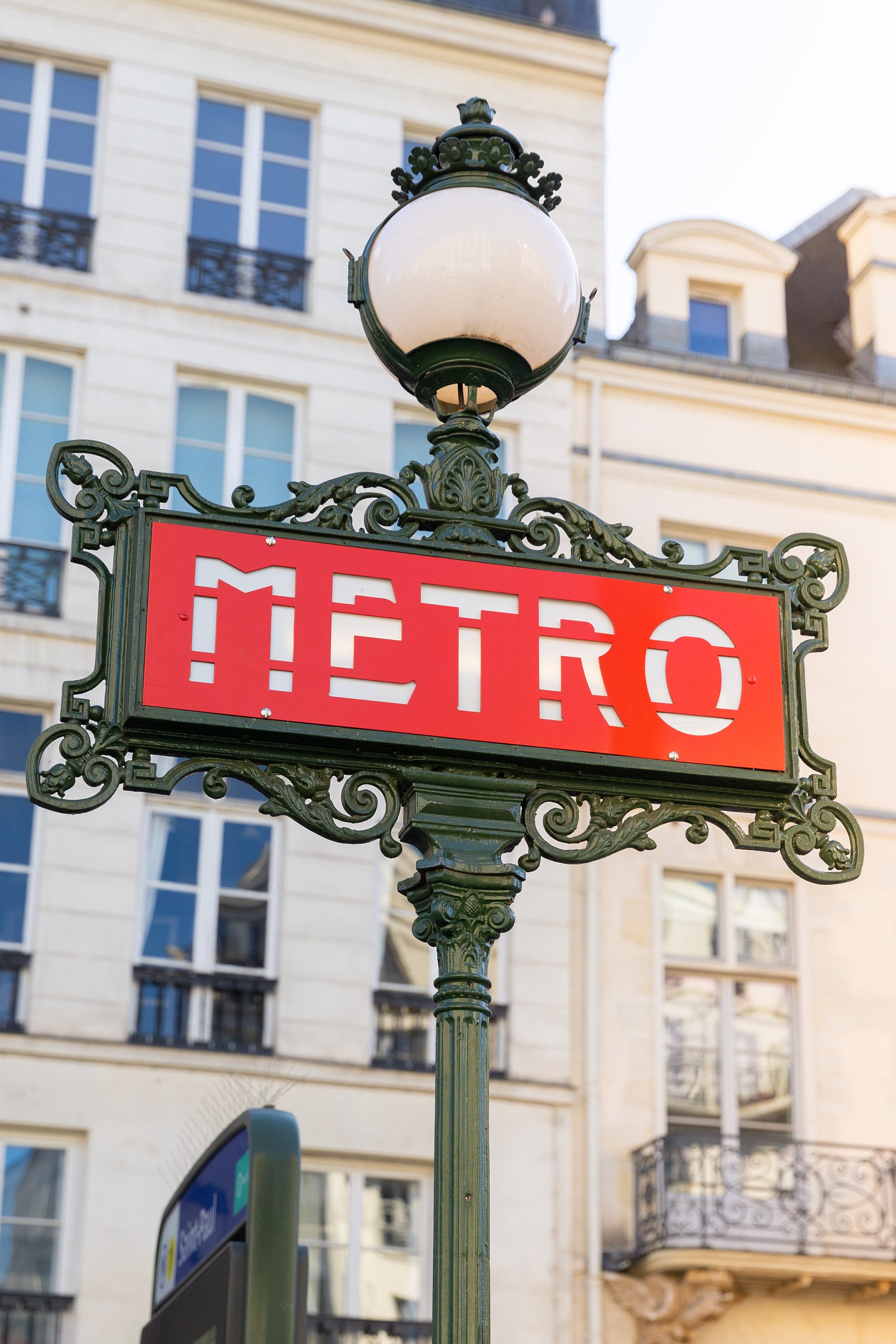 Paris Photography, Paris Metro Sign, Art Nouveau Metro Sign, Paris Home ...