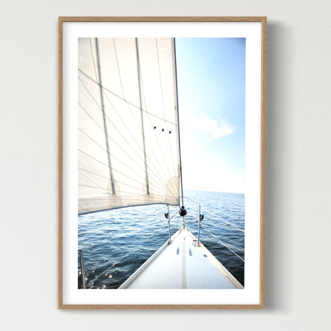 Fine Art Yacht Photography, Sailboat Print, Blue Ocean Sail, Sail Boat ...