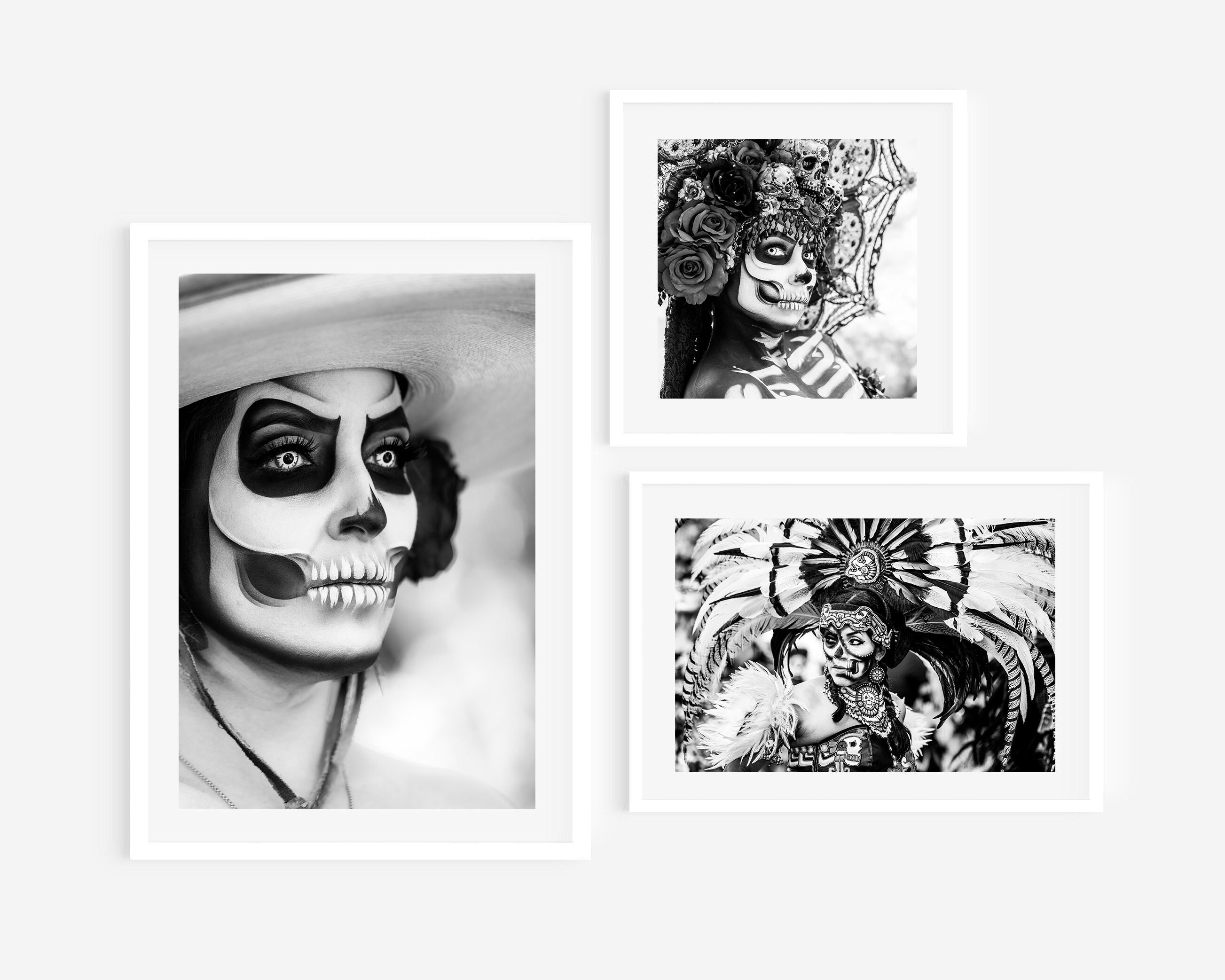 Day Of The Dead Black And White Couple