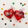 Personalized Plastic Heart Containers, Heart Candy Holder, Valentines ...