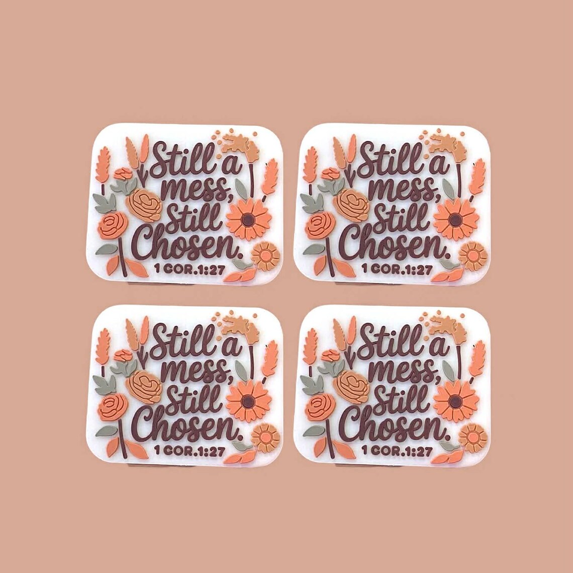 2 Pack Still a Mess, Still Chosen Focal Bead - Faith Silicone Beads - Etsy