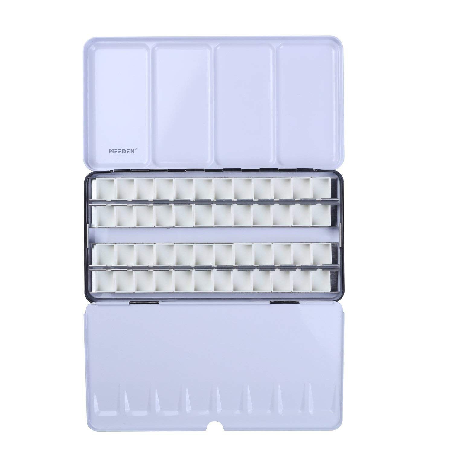 MEEDEN Empty Watercolor Tin Palette, Large Travel Metal Paint Box With ...