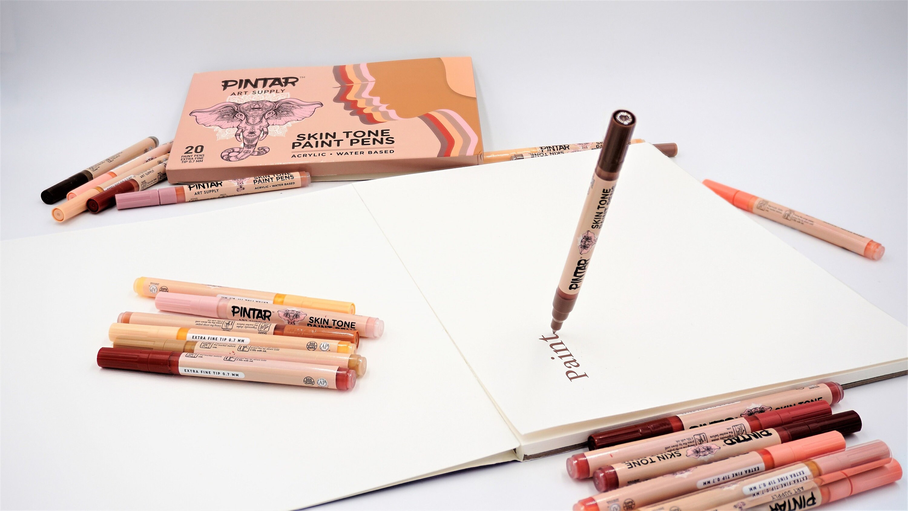 Pintar Skin Tone Color 20 Pack Paint Pens Acrylic Paint Pen - Etsy