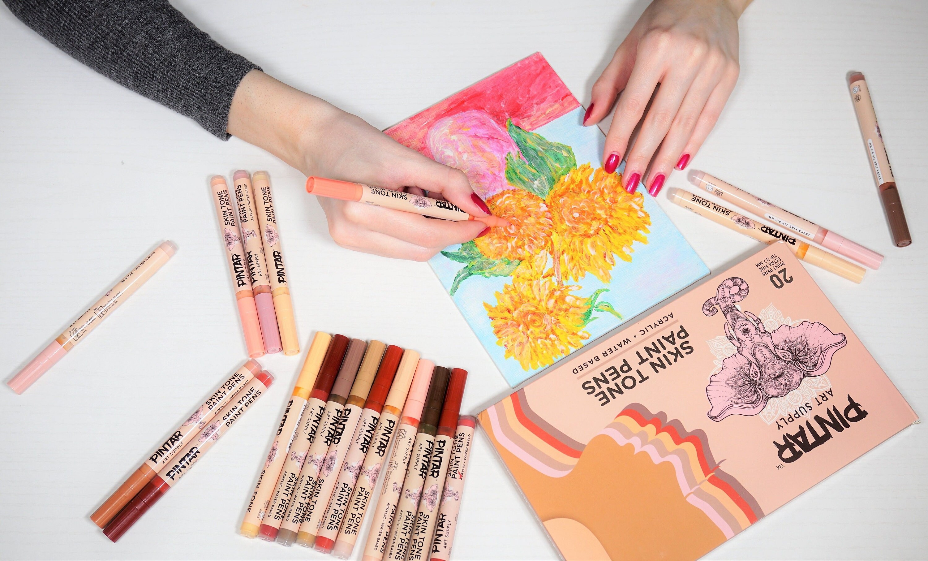 Pintar Skin Tone Color 20 Pack Paint Pens Acrylic Paint Pen - Etsy