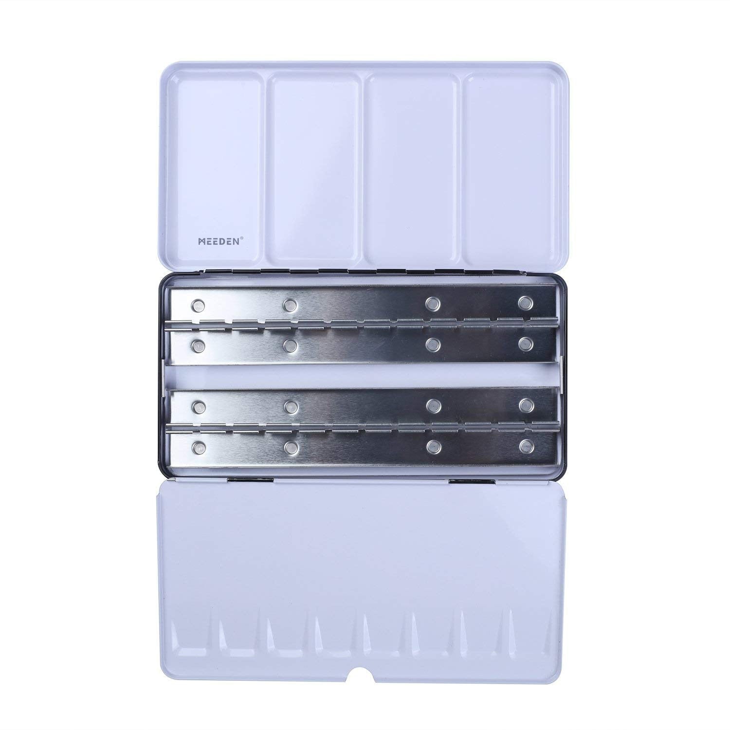 MEEDEN Empty Watercolor Tin Palette, Large Travel Metal Paint Box With ...