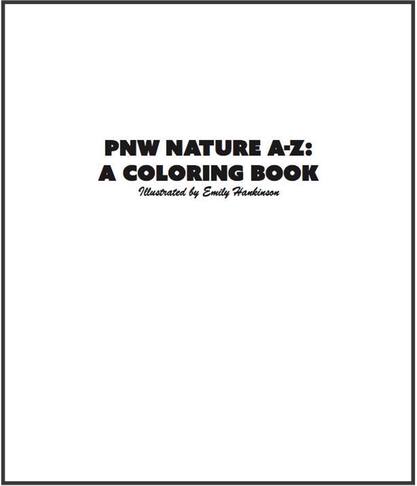 PNW Nature A-Z: A Coloring Book | Etsy