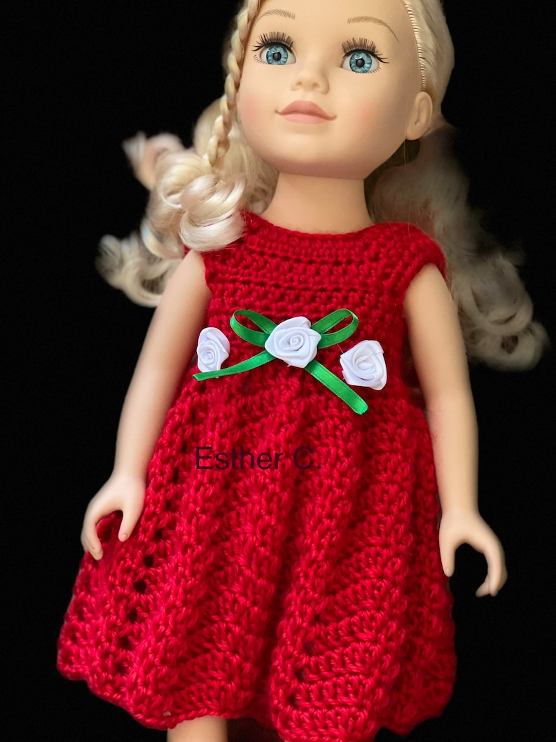 CROCHET PATTERN 18" Doll Dress PDF Instant Download Crochet Pattern for ...