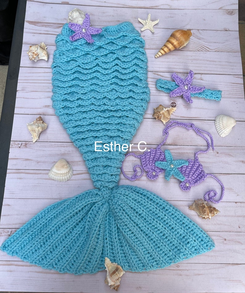 Mermaid Tail Pattern 6-12 Months PDF Instant Download Mermaid | Etsy