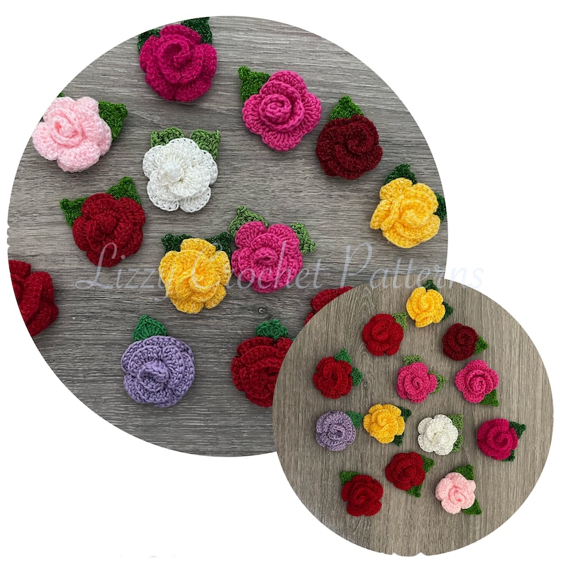 Crochet Rose Pattern Crochet Mini Rose Crochet Flower - Etsy