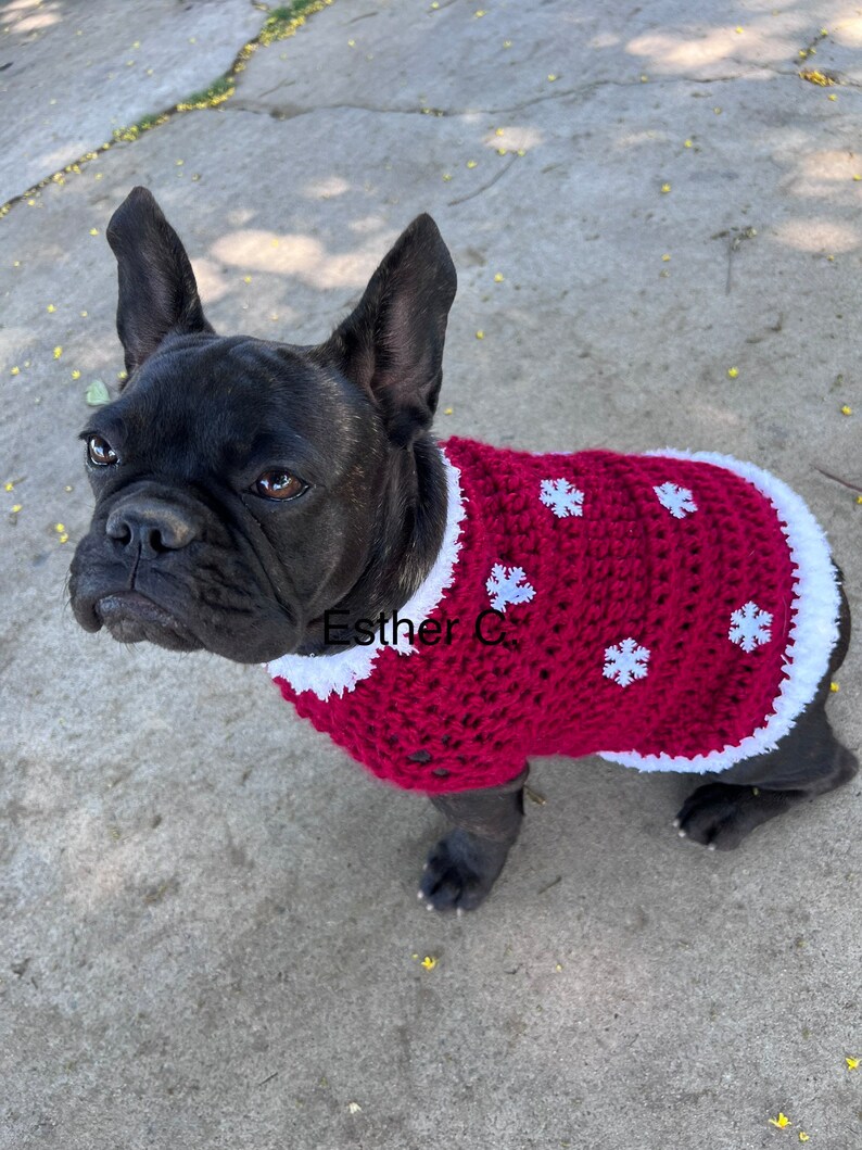 Crochet Christmas Dog Sweater PATTERN Only PDF - Etsy