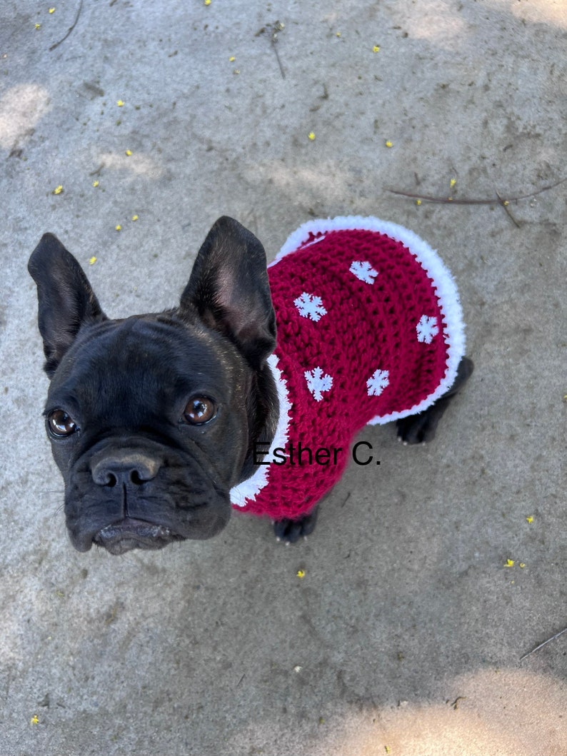 Crochet Christmas Dog Sweater PATTERN Only PDF - Etsy