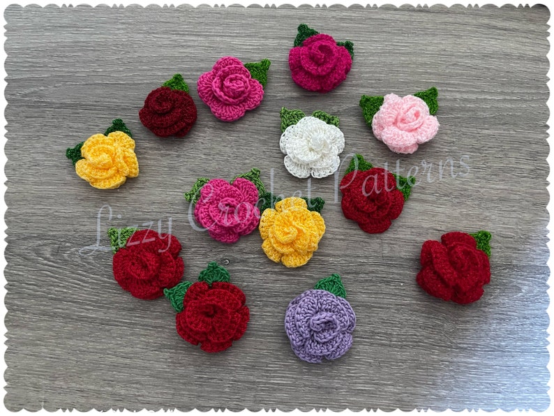 Crochet Rose Pattern Crochet Mini Rose Crochet Flower - Etsy