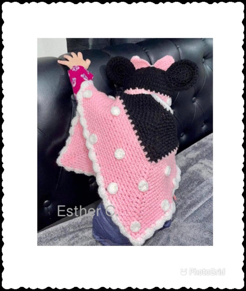 Minnie Mouse Inspired Poncho and Hat PATTERN ONLY PDF - Etsy