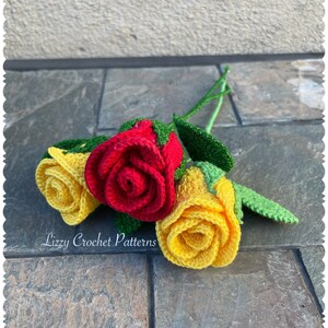 Crochet Rose Pattern Crochet Valentine Rose PATTERN ONLY Mother's Day ...