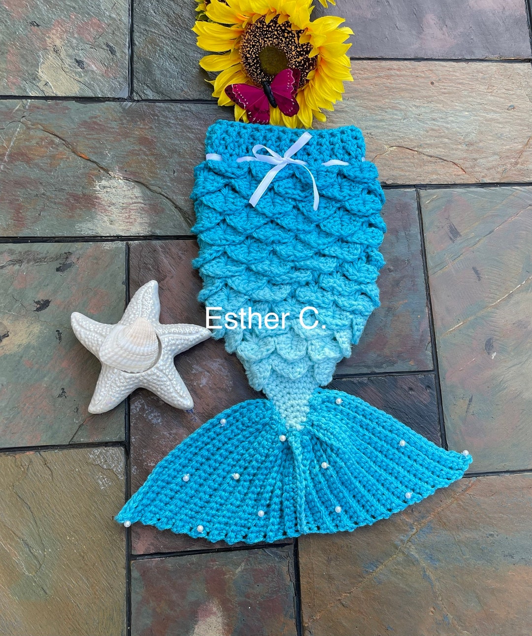 MERMAID CROCHET Pattern Intermediate Experienced Level, 3-6 and 6-12 ...