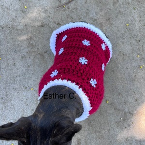 Crochet Christmas Dog Sweater PATTERN Only PDF - Etsy