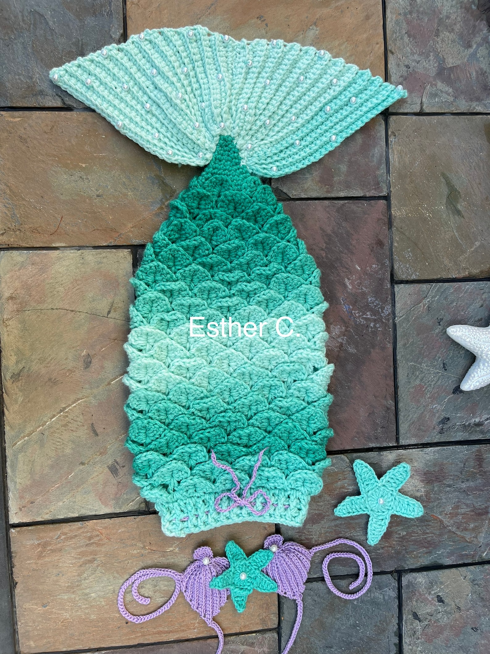 Crocodile Stitch Mermaid Tail PATTERN ONLY PDF Crochet Mermaid - Etsy