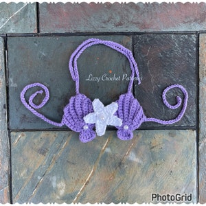 Handmade With Love Crochet Mermaid Top 0-6 Months - Etsy