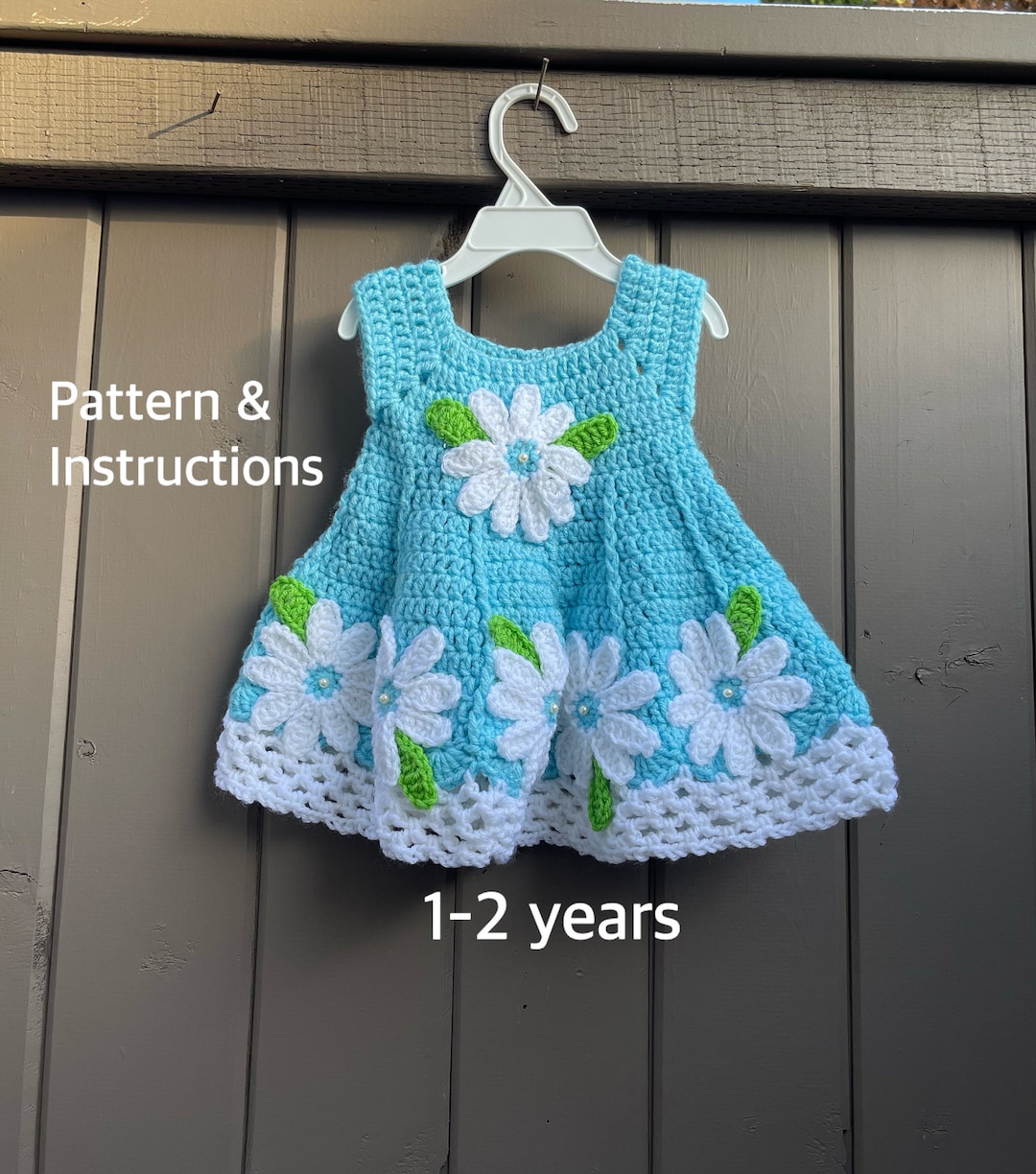Crochet Baby Dress PATTERN Only PDF 1-2 Years - Etsy