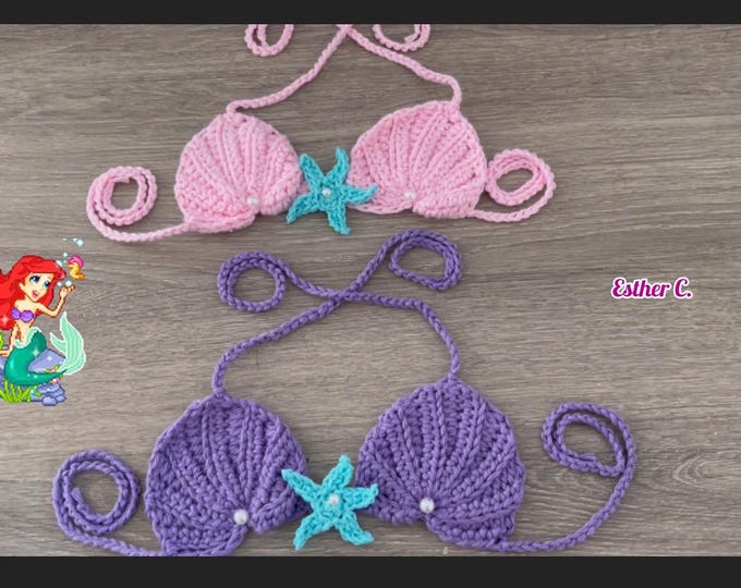 Crochet Mermaid Top PATTERN Only 5-7 Years Mermaid Top Costume-sea ...