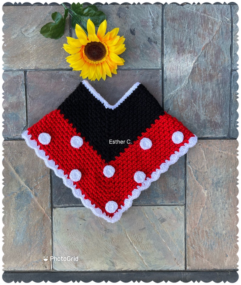Minnie Mouse Inspired Poncho and Hat PATTERN ONLY PDF - Etsy