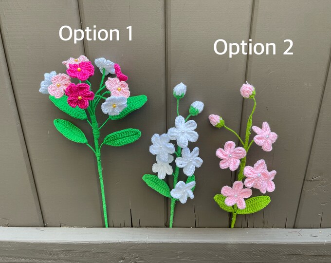 Forget-me-not Flower Crochet Pattern Instructions PDF / Tiny Flowers ...