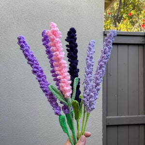 Crochet Lavender Pattern/ Flower DIY Bouquet Pattern Lavender Crochet ...