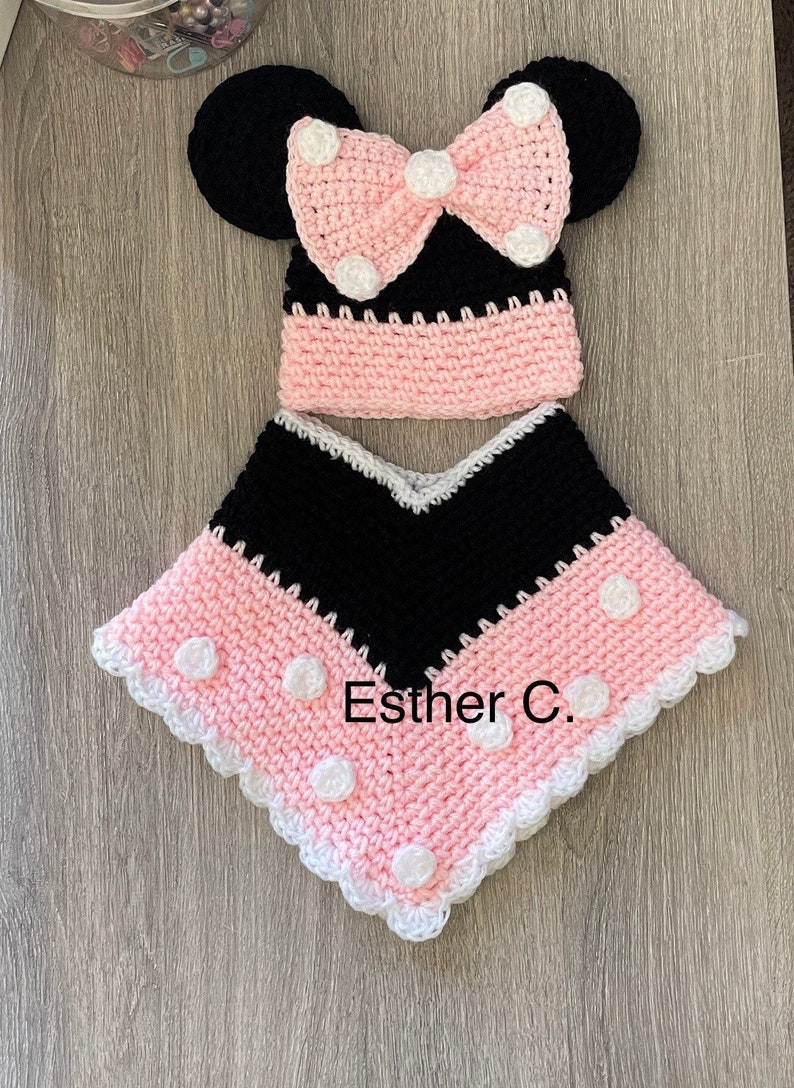 Minnie Mouse Inspired Poncho and Hat PATTERN ONLY PDF - Etsy