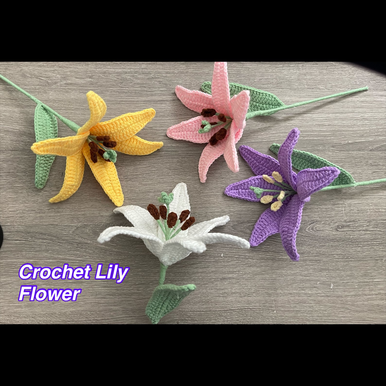 Crochet Lily PATTERN Only PDF Flower Bouquet DIY Pattern Lily Crochet ...