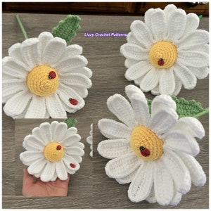 Crochet Daisy Pattern - Crochet Flower Pattern PDF 3D Daisy Flower ...