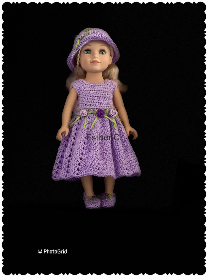 CROCHET PATTERN 18" Doll Dress PDF Instant Download Crochet Pattern for ...