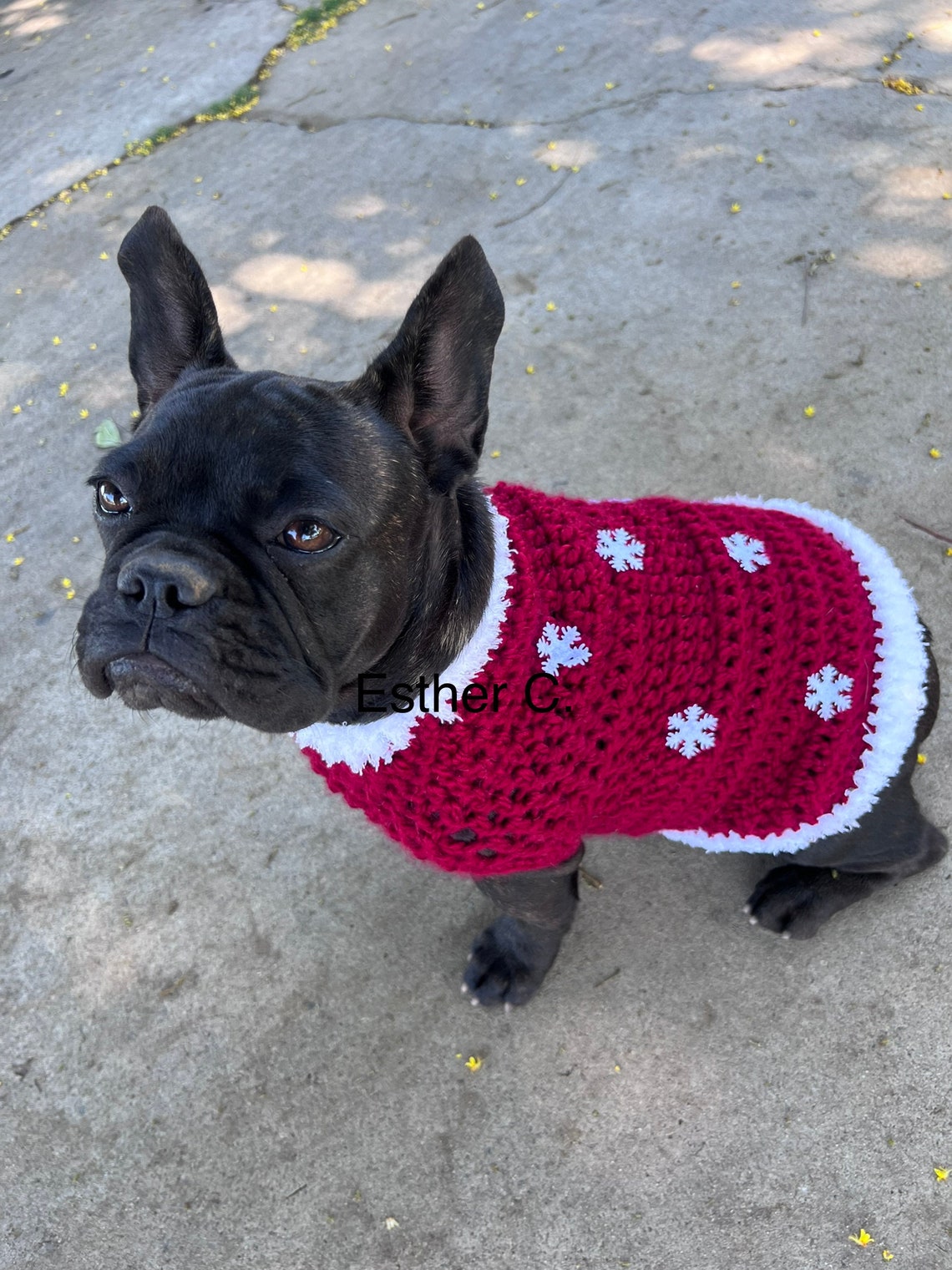 Crochet Christmas Dog Sweater PATTERN Only PDF - Etsy