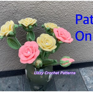 Easy Crochet Rose PATTERN Only PDF Instant Download Crochet Flower ...