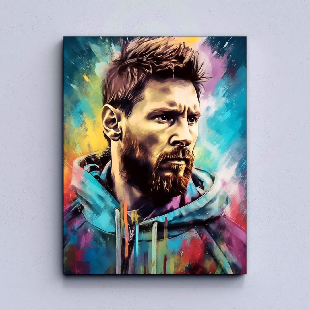 Lionel Messi Wall Art Lionel Messi Graffiti Wall Art Soccer - Etsy
