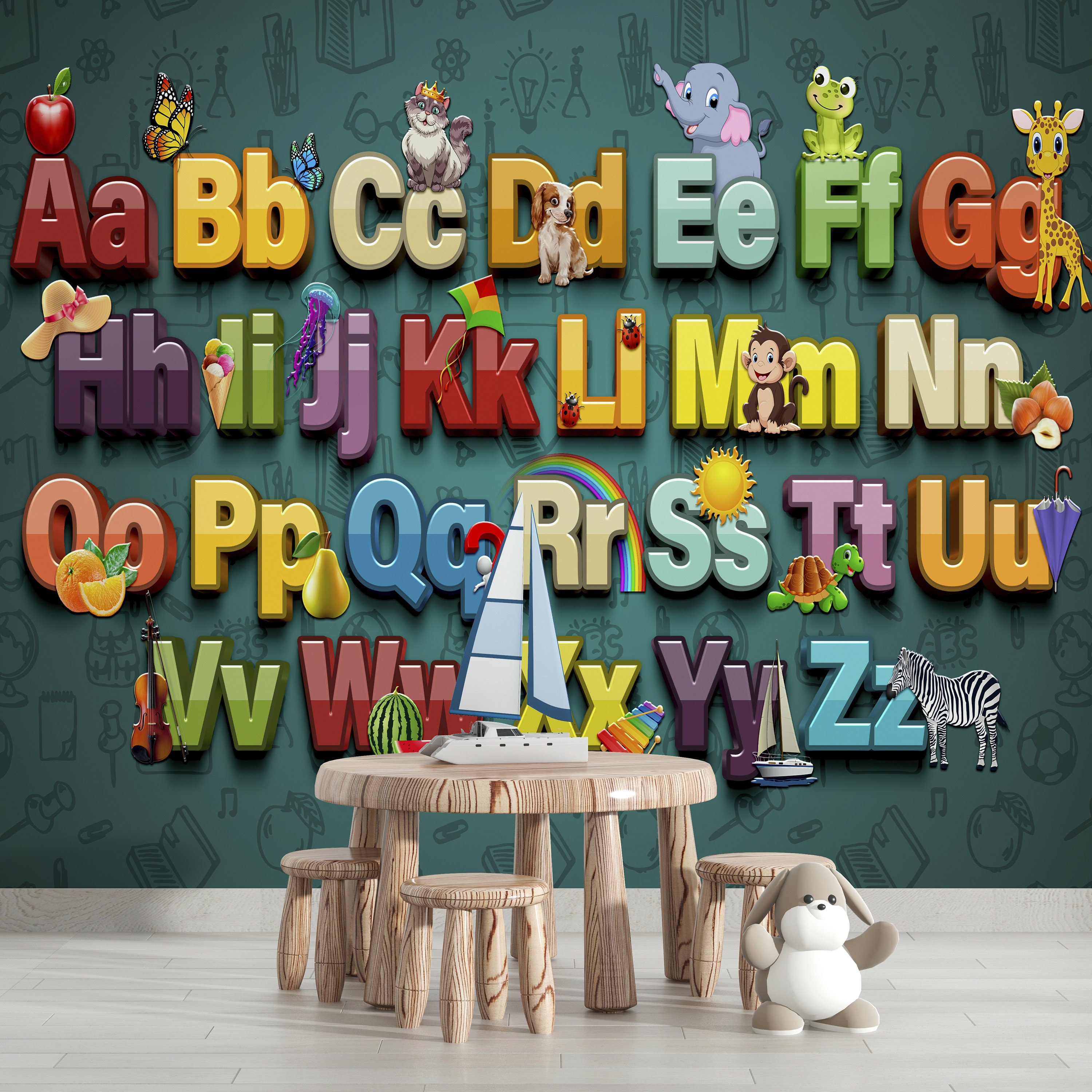 Alphabet Wallpaper For Kids