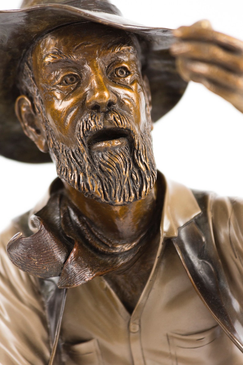 Bronze Gold Panner Sculpture - Etsy