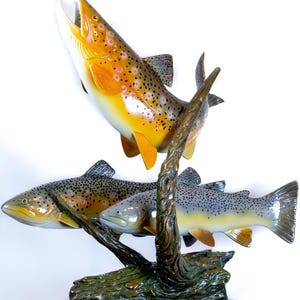Bronze Trout Life Size Sculpture - Etsy