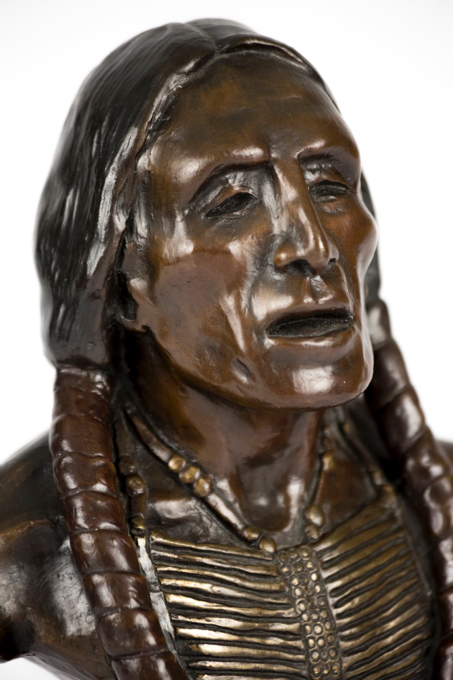 Bronze Native American Bust - Etsy
