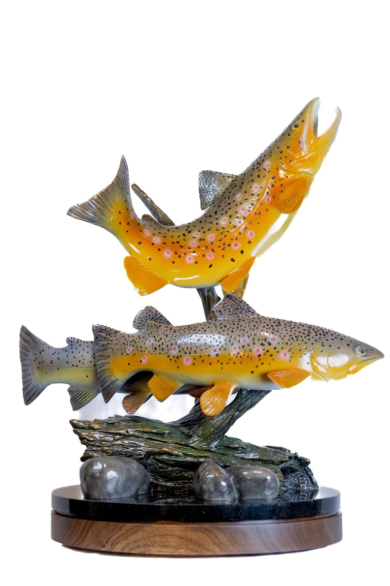 Bronze Trout Life Size Sculpture - Etsy
