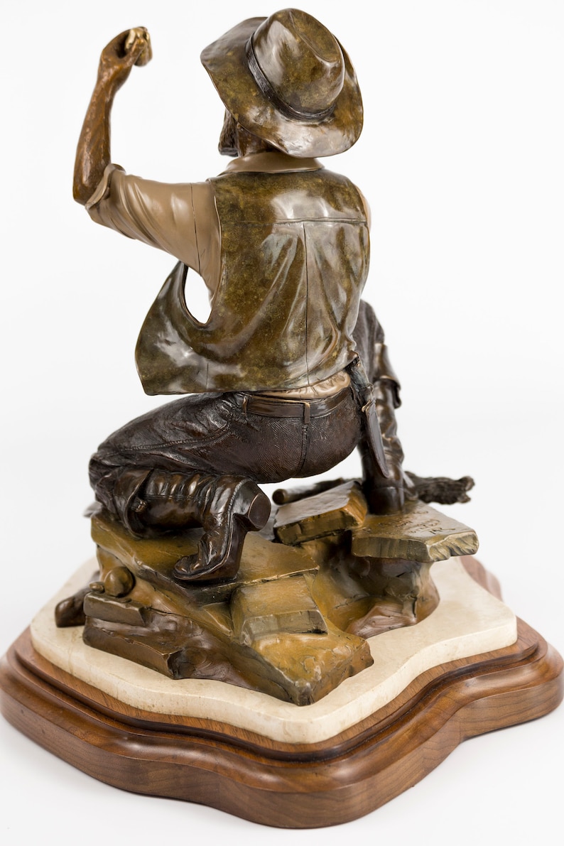 Bronze Gold Panner Sculpture - Etsy