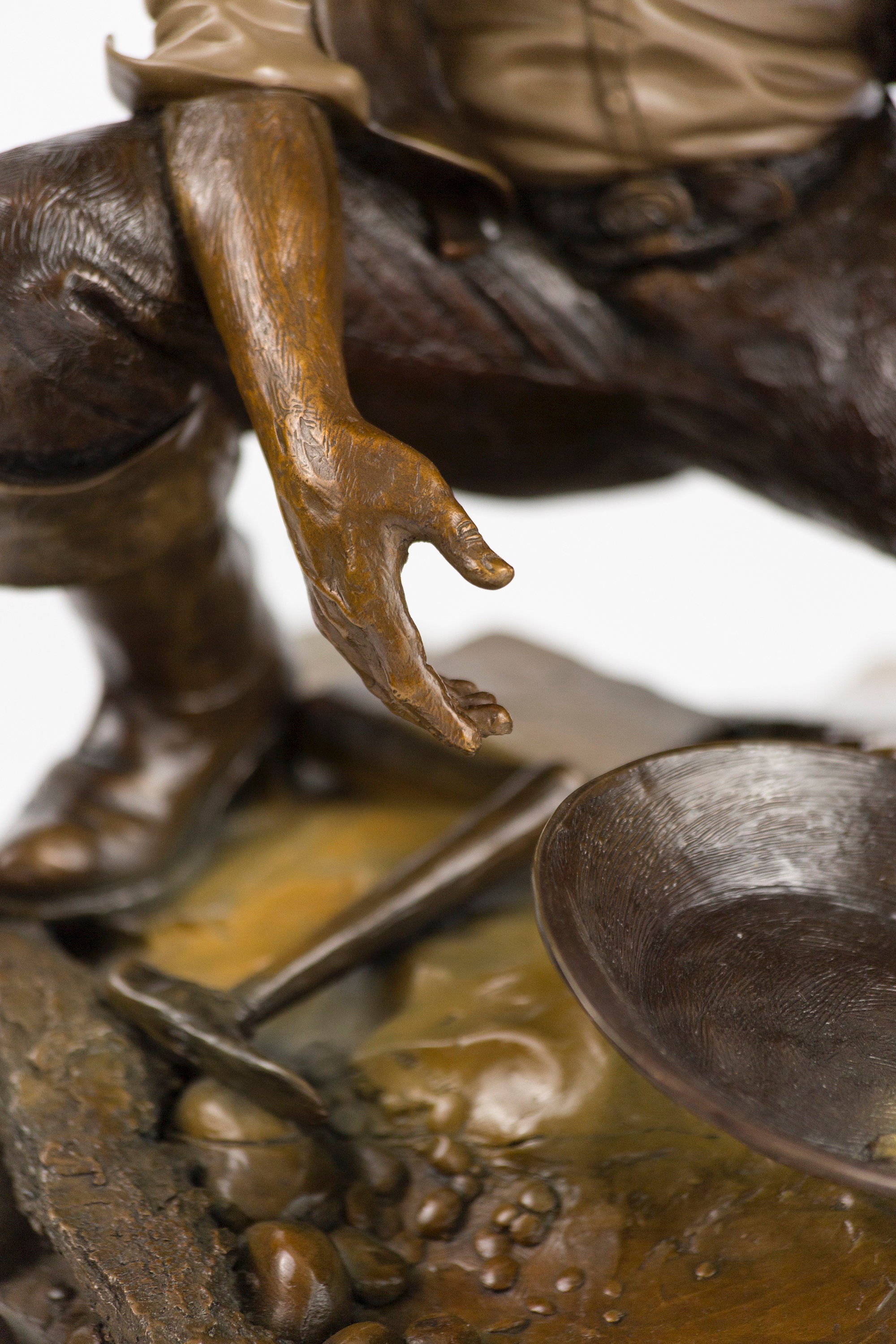 Bronze Gold Panner Sculpture - Etsy