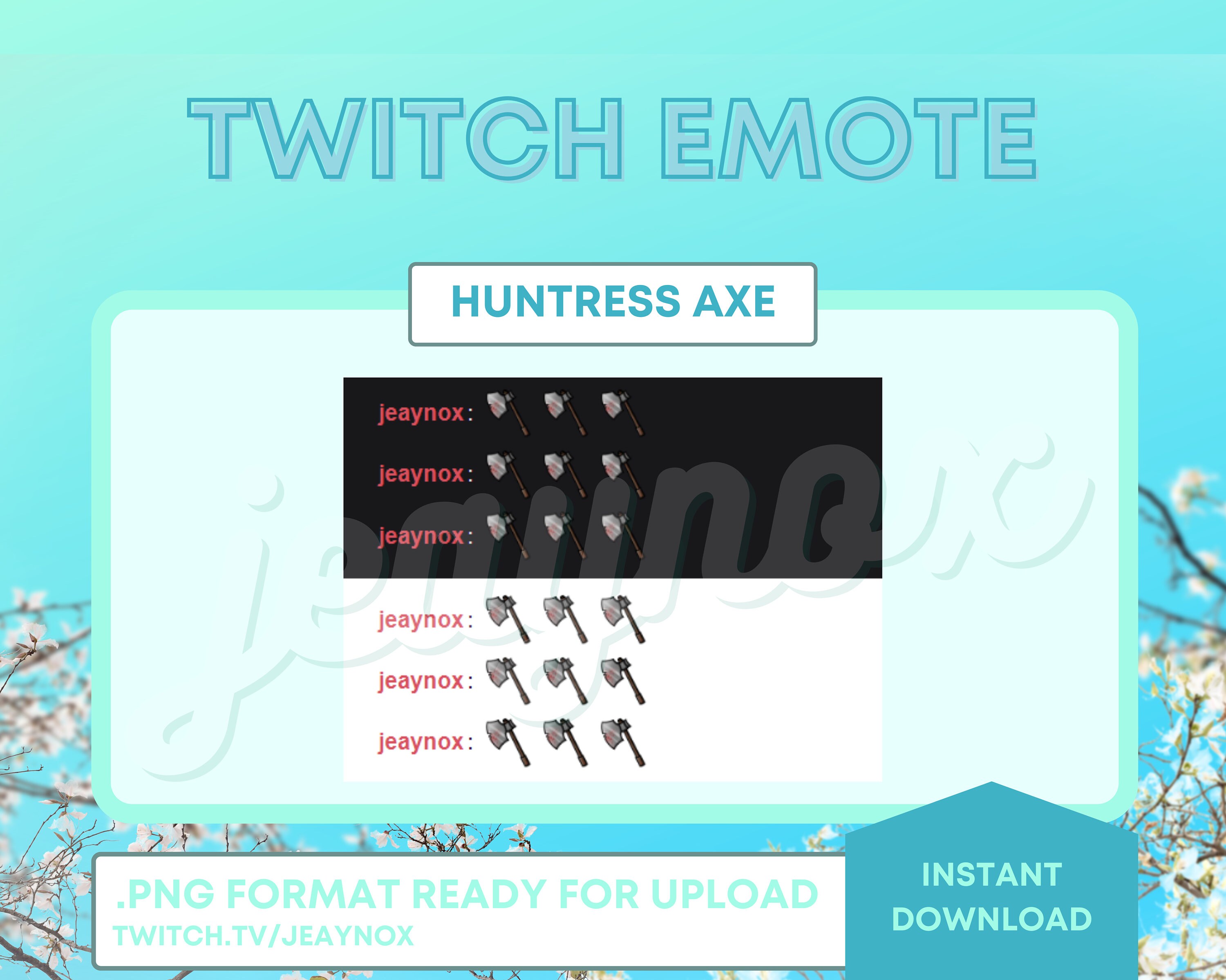 Dead by Daylight Huntress Ax ANIMATED EMOTE Twitch, Discord, Youtube - Etsy