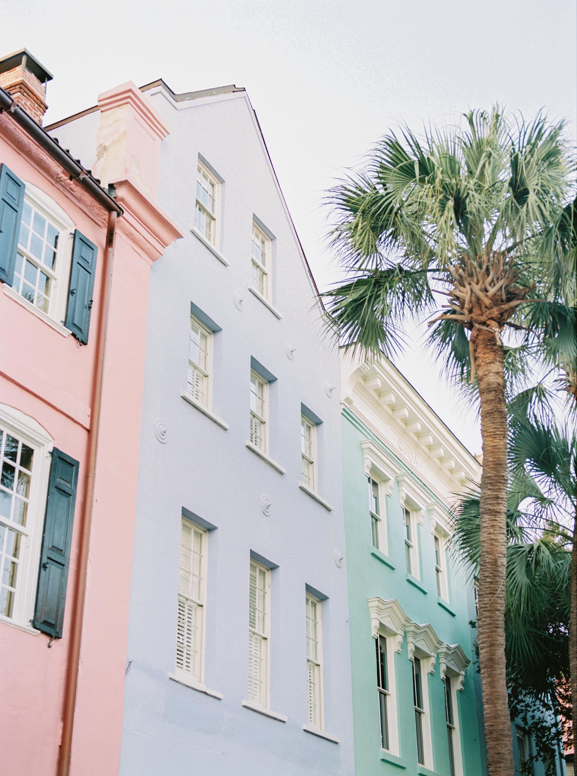 Downtown Charleston Rainbow Row Print - Etsy