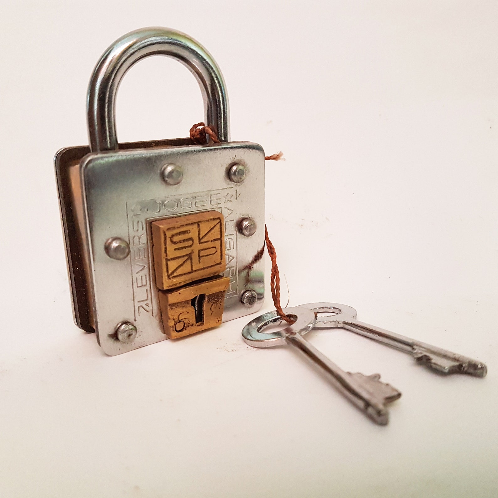 Pad Lock Antique 2 Key Puzzle Lock. Functional Pad Lock With | Etsy